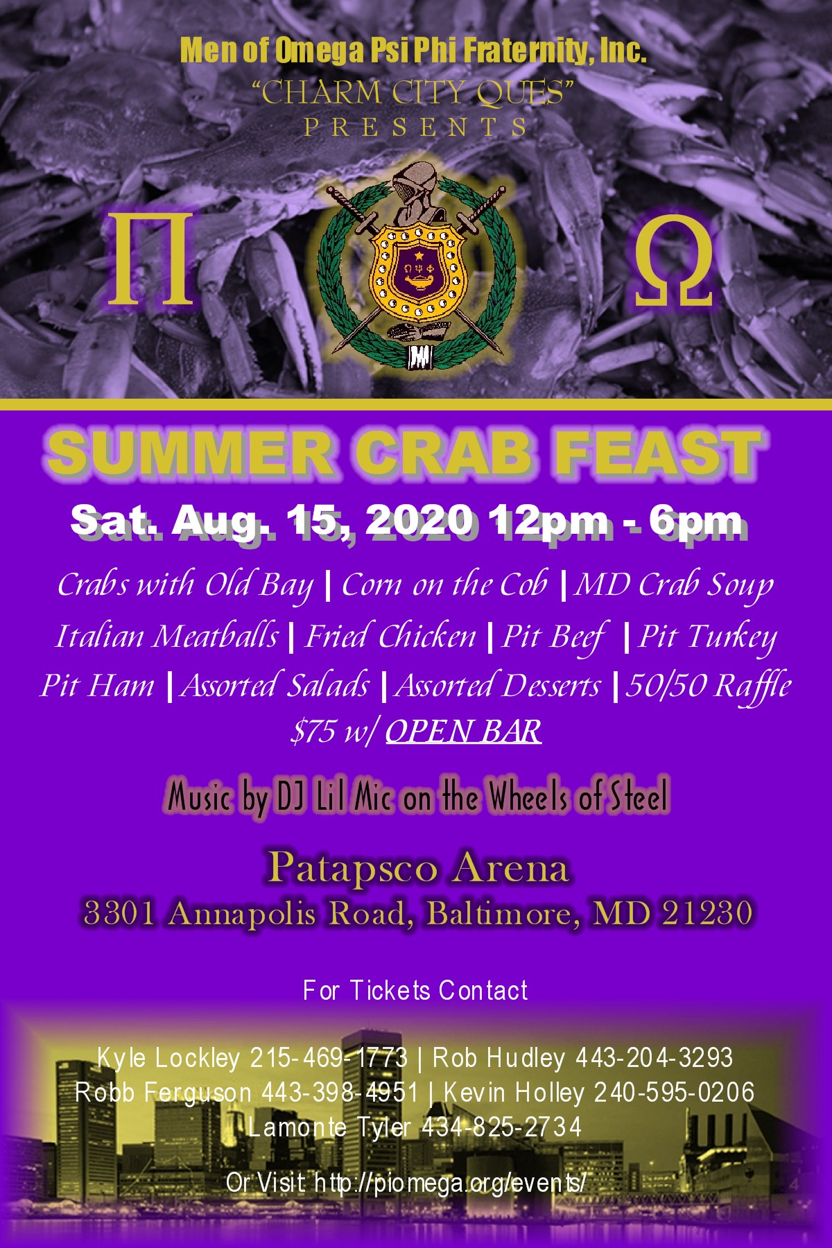 Annual Pi Omega Crabfeast (Purchase tickets NOW!!!!) – Pi Omega Chapter ...