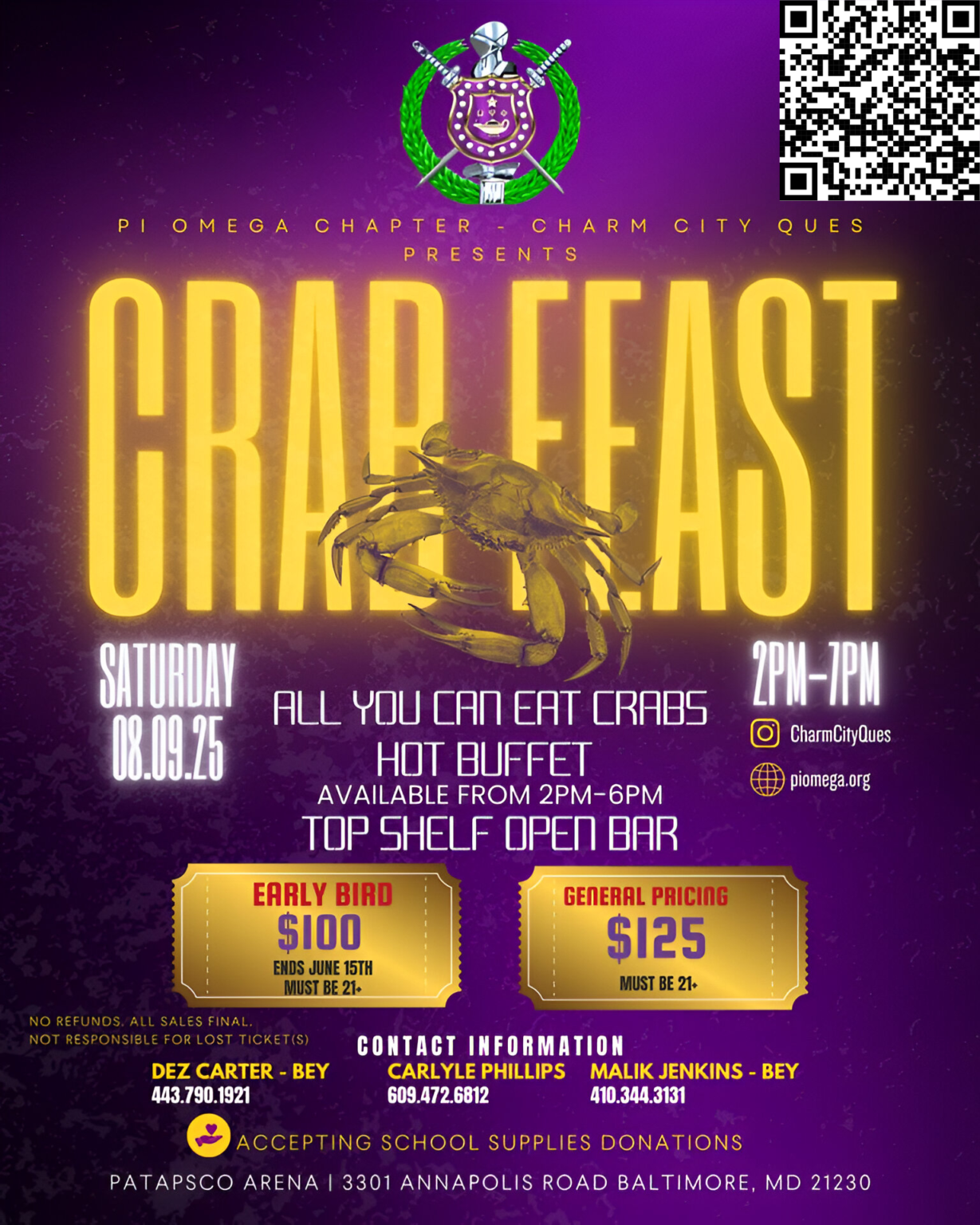 Annual Pi Omega Crab Feast – Pi Omega Chapter of Omega Psi Phi ...